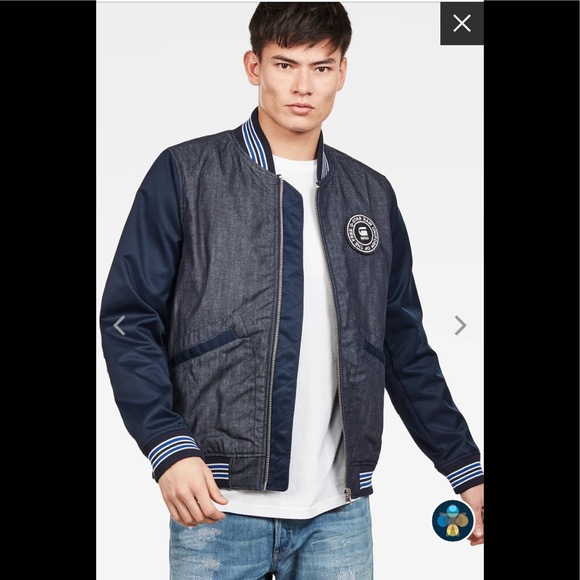 G-Star | Jackets & Coats | Mens Gstar Raw Denim Bomber Jacket | Poshmark